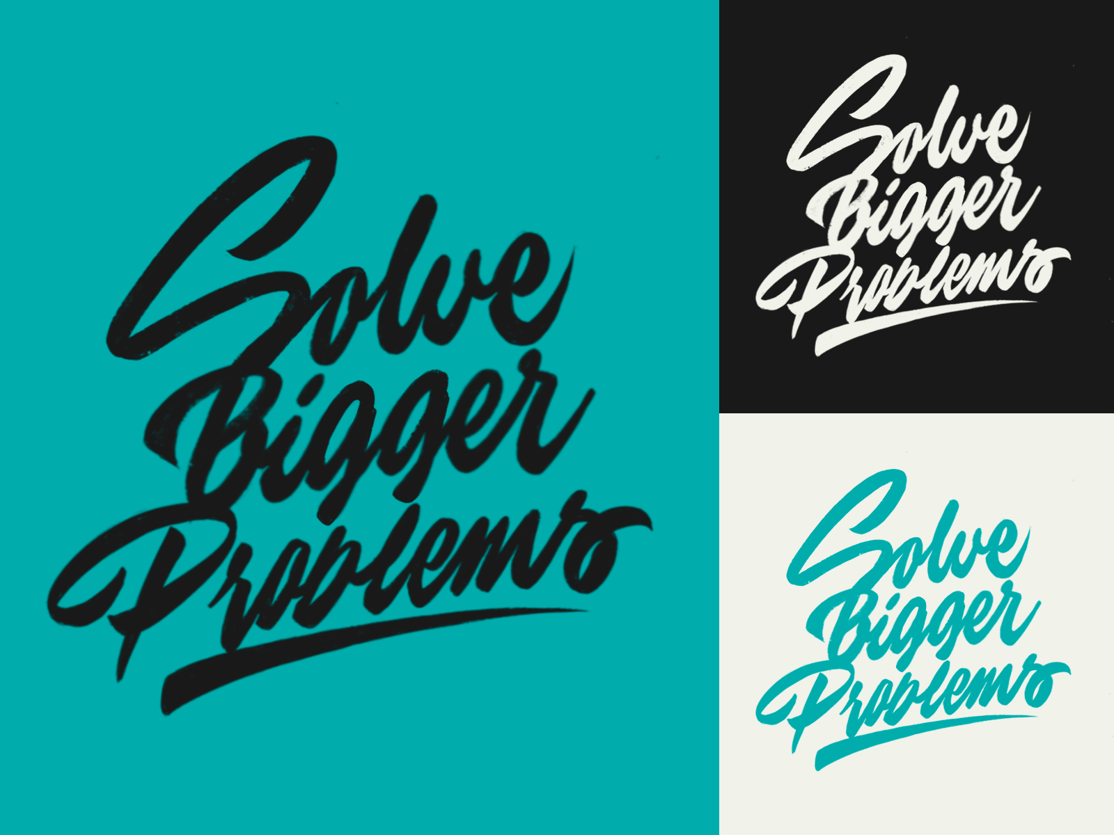Solve Bigger Problems - Lettering Sketch for CMOx by Yevdokimov on Dribbble