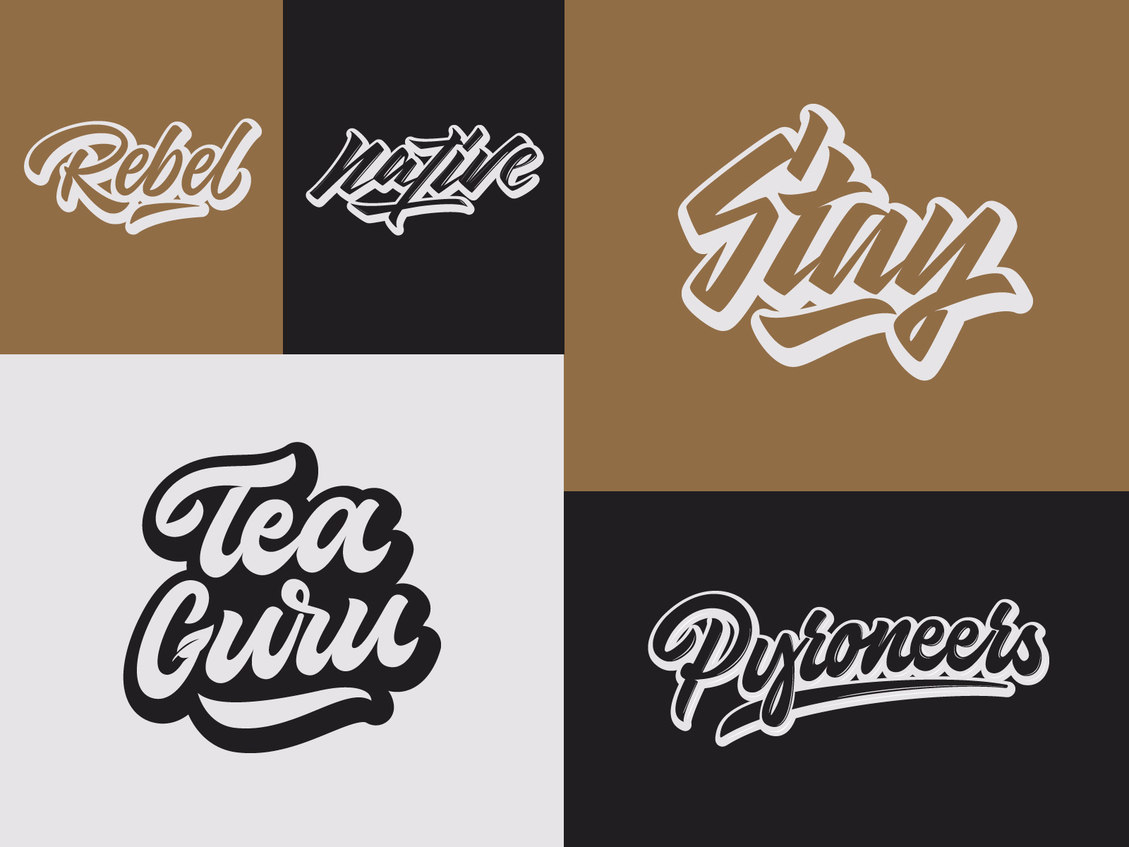 Some Lettering Logos by Yevdokimov on Dribbble