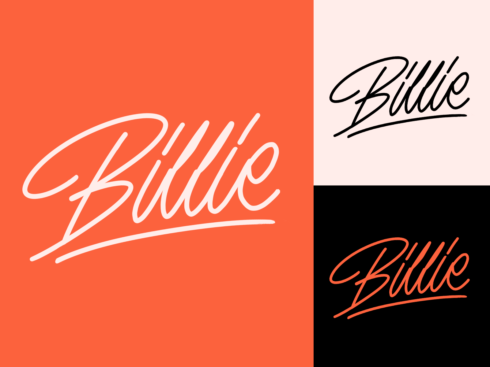 Billie - Lettering Logo Sketch for PR Manager by Yevdokimov on Dribbble
