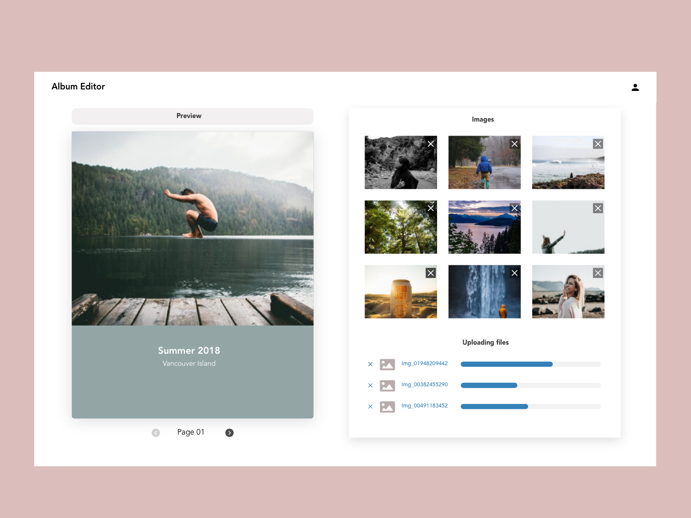 Photo Album Editor by Cara Pekson on Dribbble