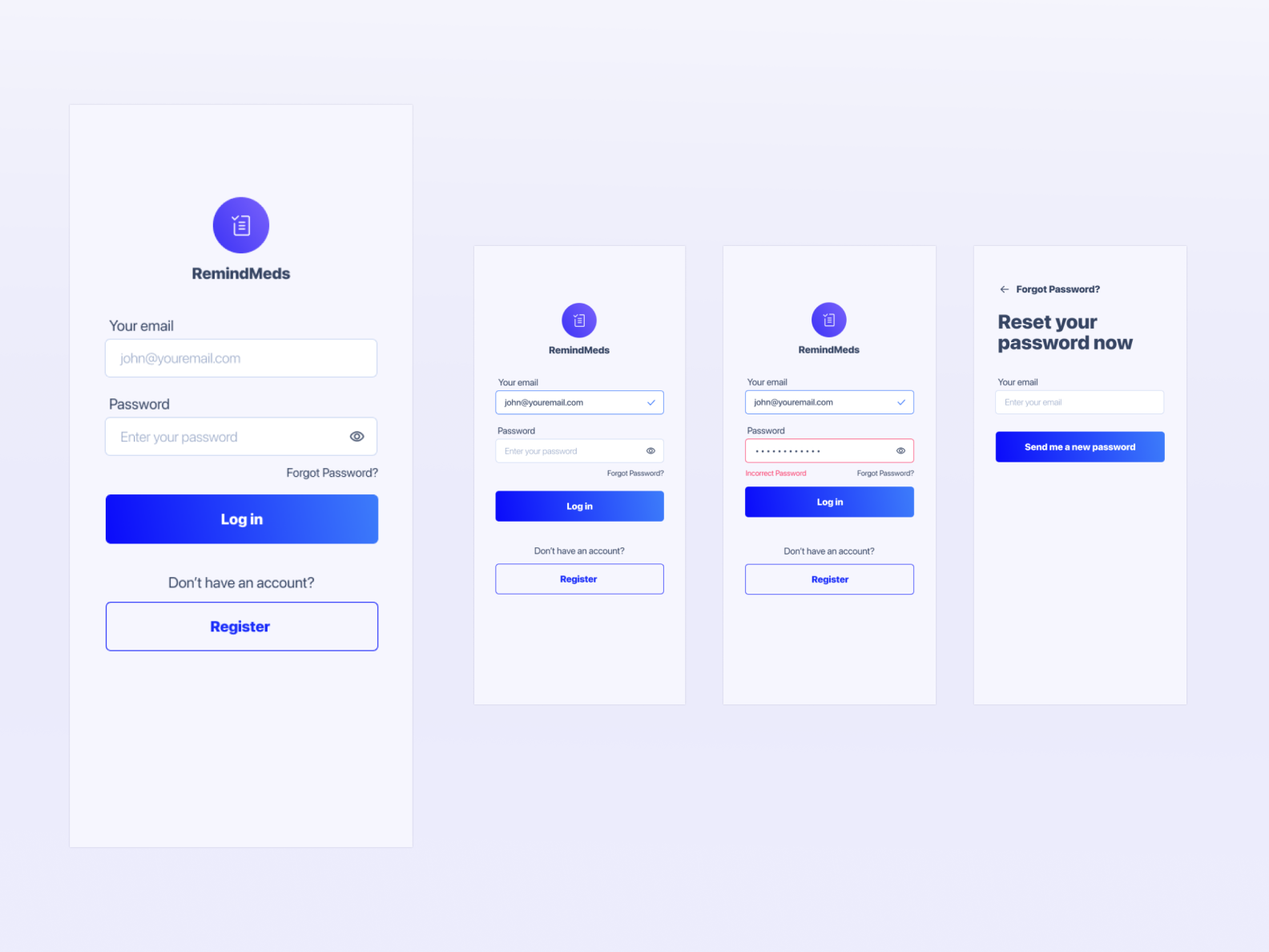 Login Screens Part 3 by Danah Reyes on Dribbble