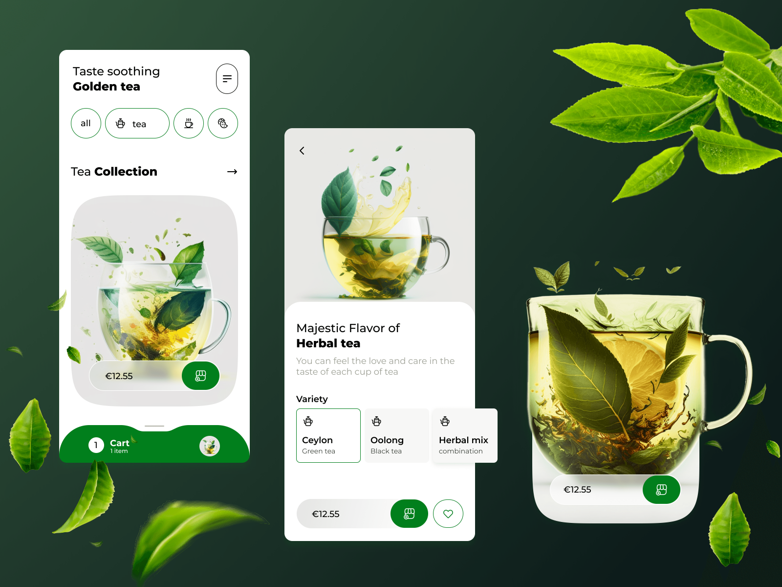 Golden tea by mari koma on Dribbble