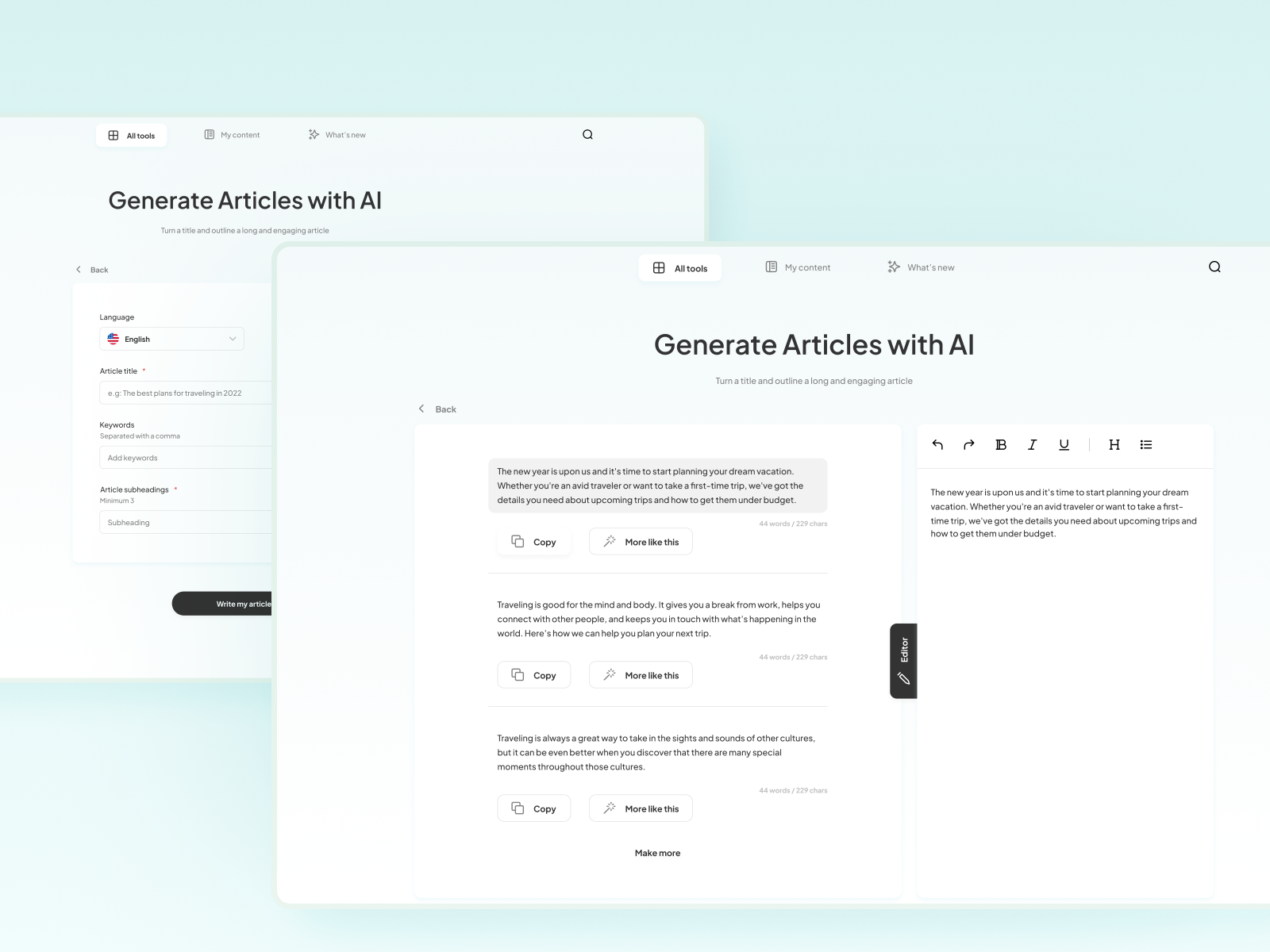 Ai content generator | p2 by linh nguyen on Dribbble