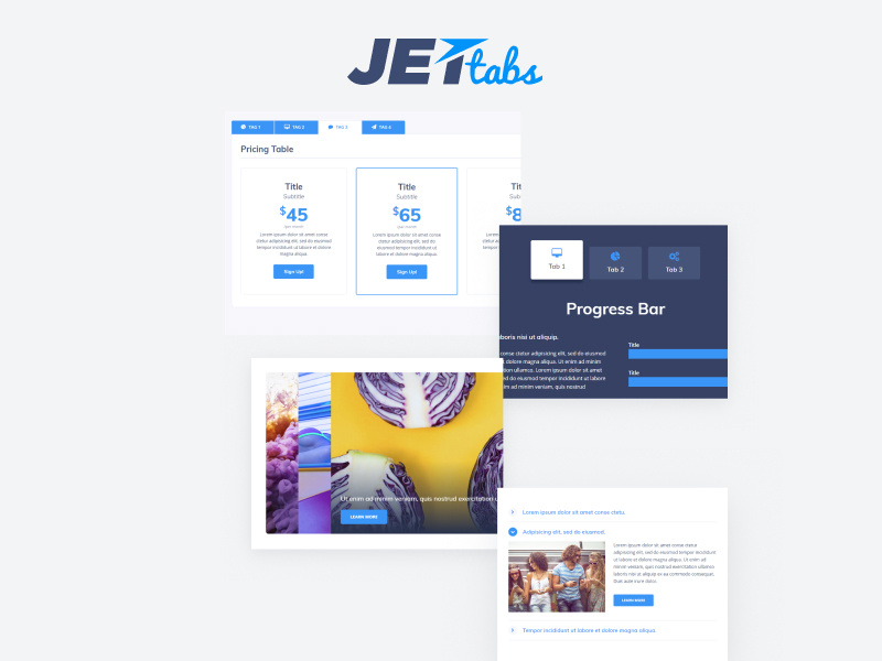 JetTabs plugin for Elementor by Crocoblock on Dribbble