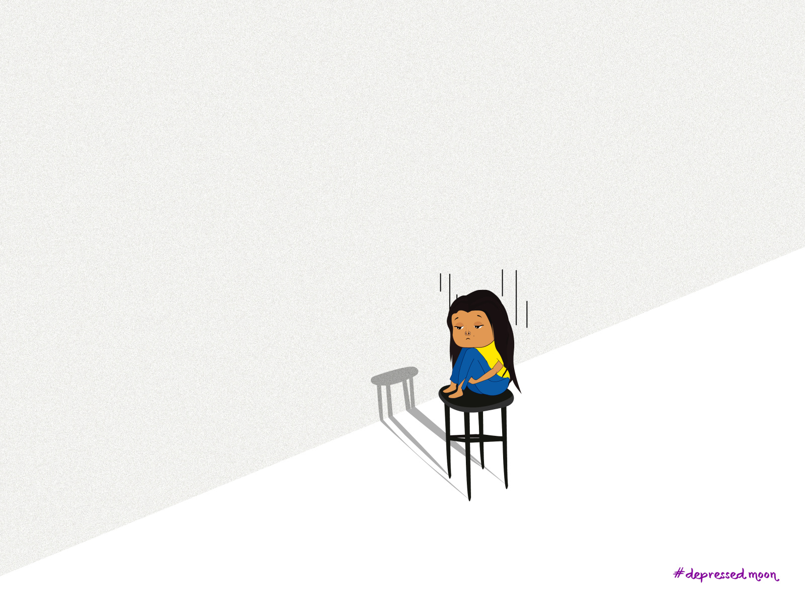 Depressed Moon by Kavita Dhakad on Dribbble