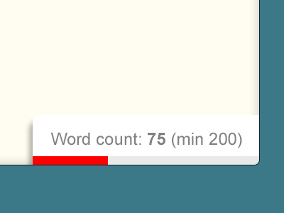 Editor UI / Word Count by Mark Levi on Dribbble