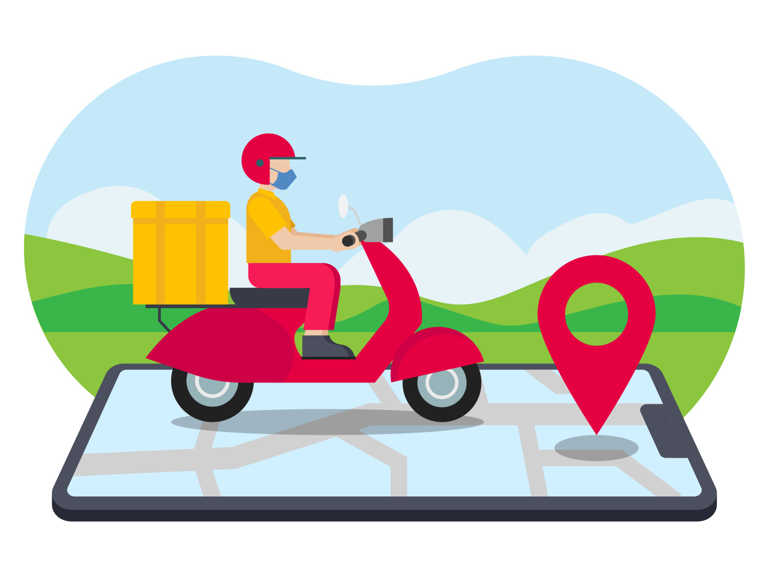 Delivery route 👇 by Graphic Mall on Dribbble