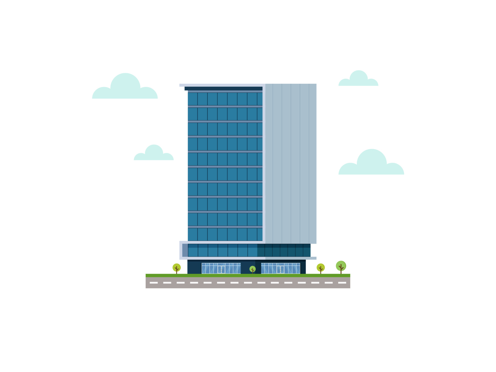 Office Building 👇 by Graphic Mall on Dribbble