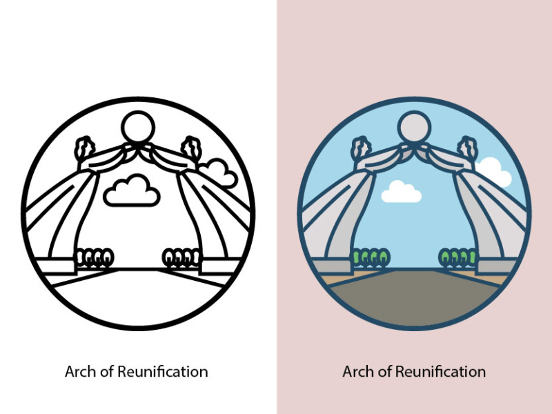 Arch of Reunification by Graphic Mall on Dribbble