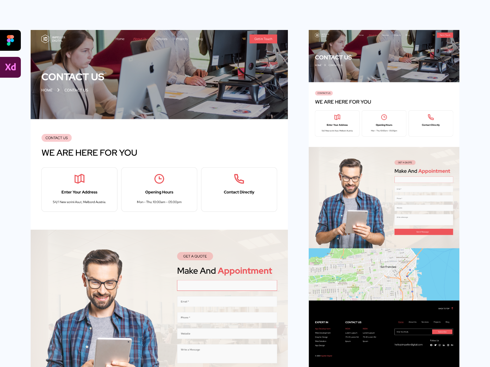 Contact us UI by Ankit Gajera on Dribbble