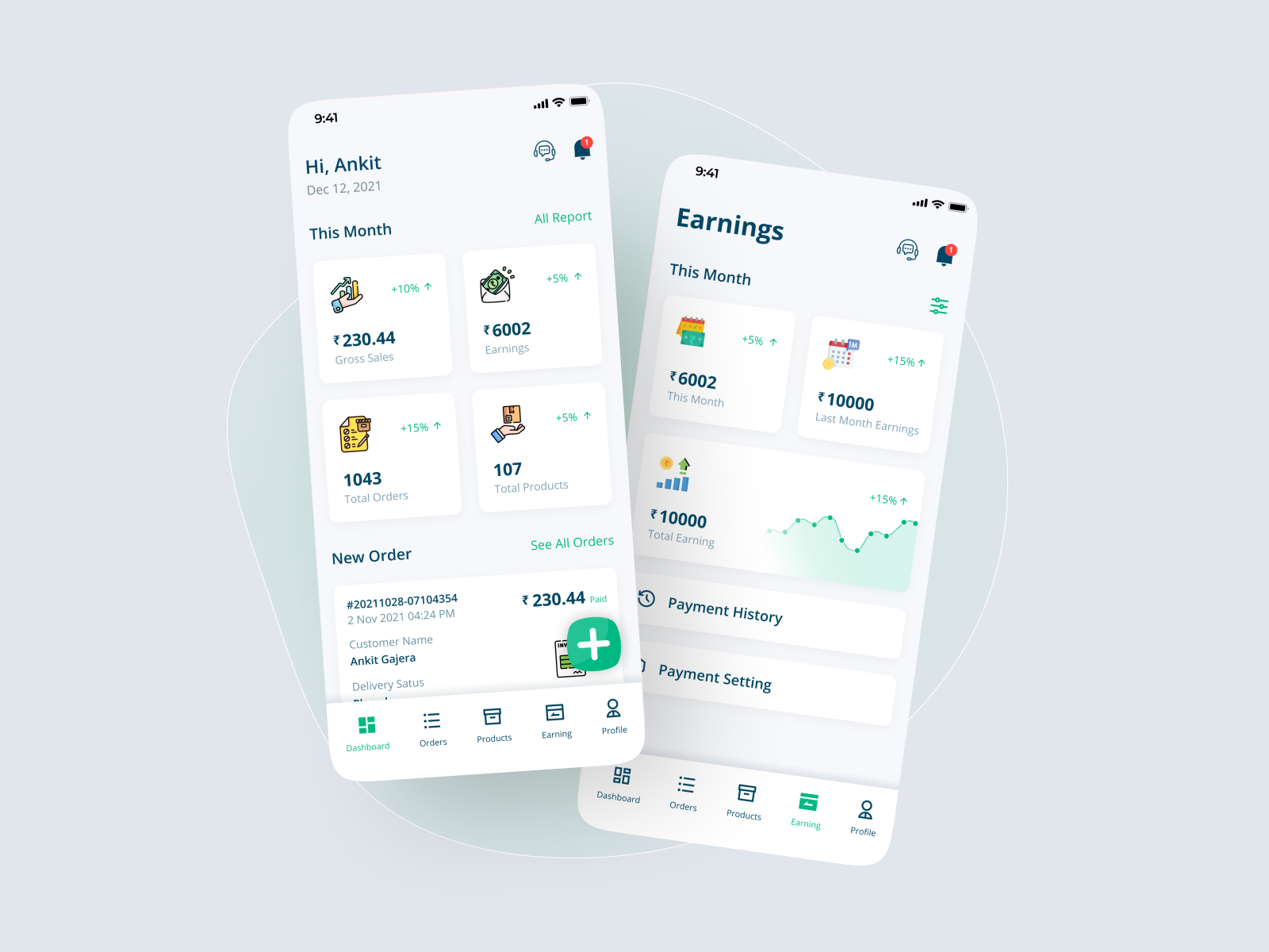 Vendor App Dashboard UI by Ankit Gajera on Dribbble