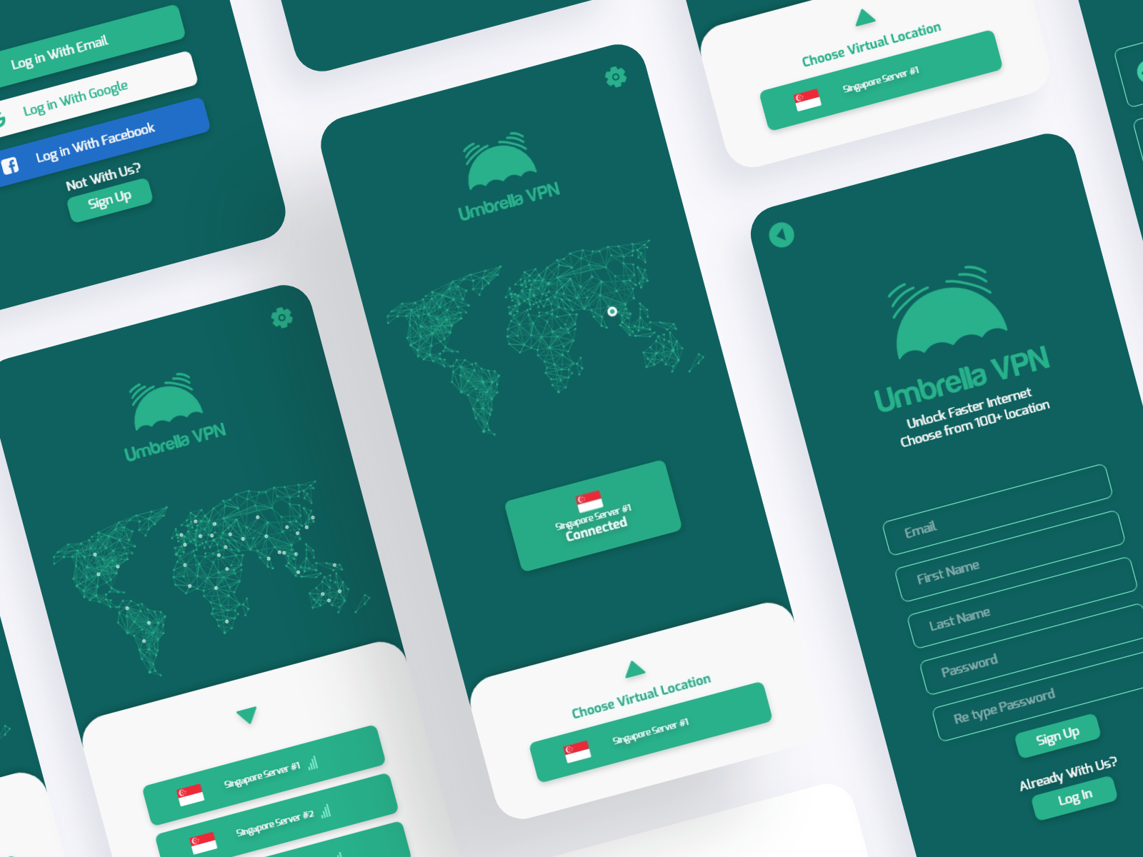 VPN APP - Interfaces by Mizanur R. on Dribbble