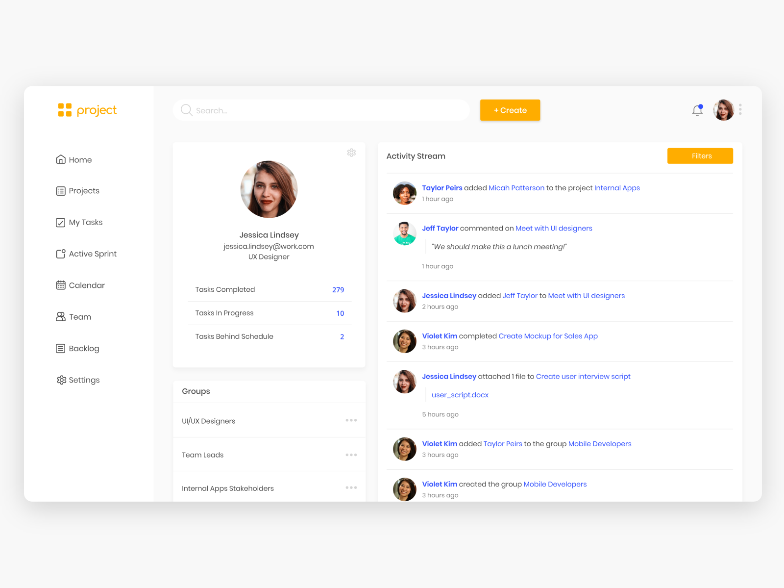 User Profile by Niesha on Dribbble