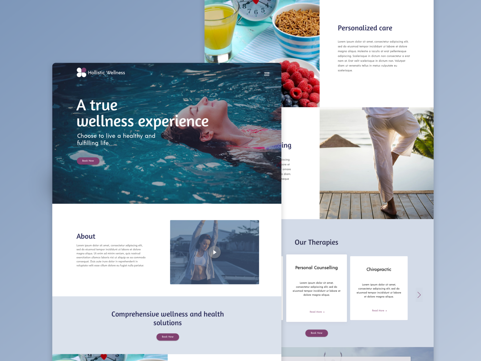 Wellness Center Website Concept by Eva on Dribbble