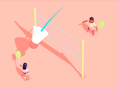 Badminton by Ben Voldman on Dribbble