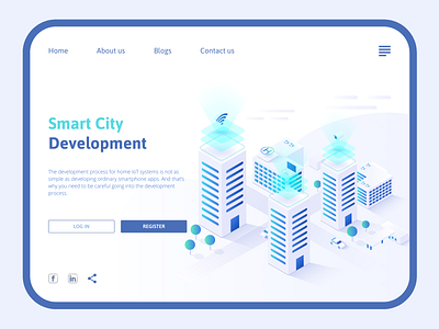 Landing Page: Smart City Development by Prompt Softech on Dribbble