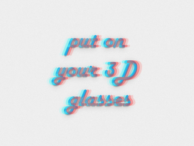 Anaglyphic Text by Andrei Marius on Dribbble