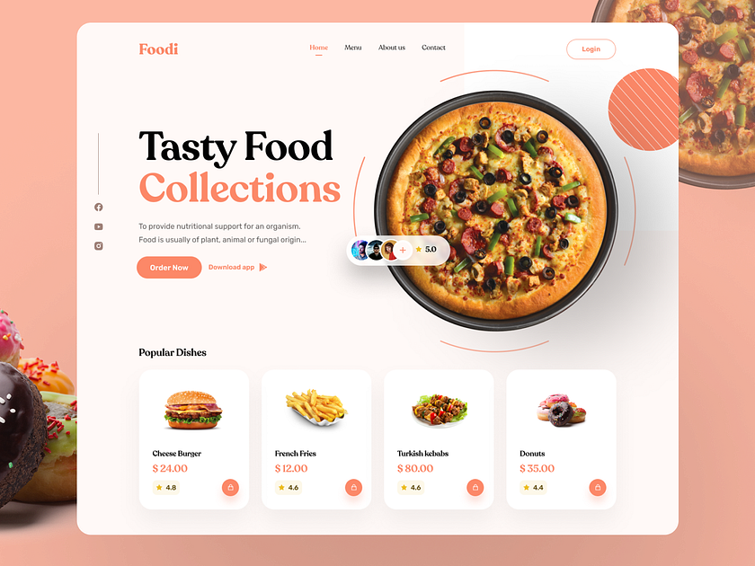 Food Hero Header by Sam on Dribbble