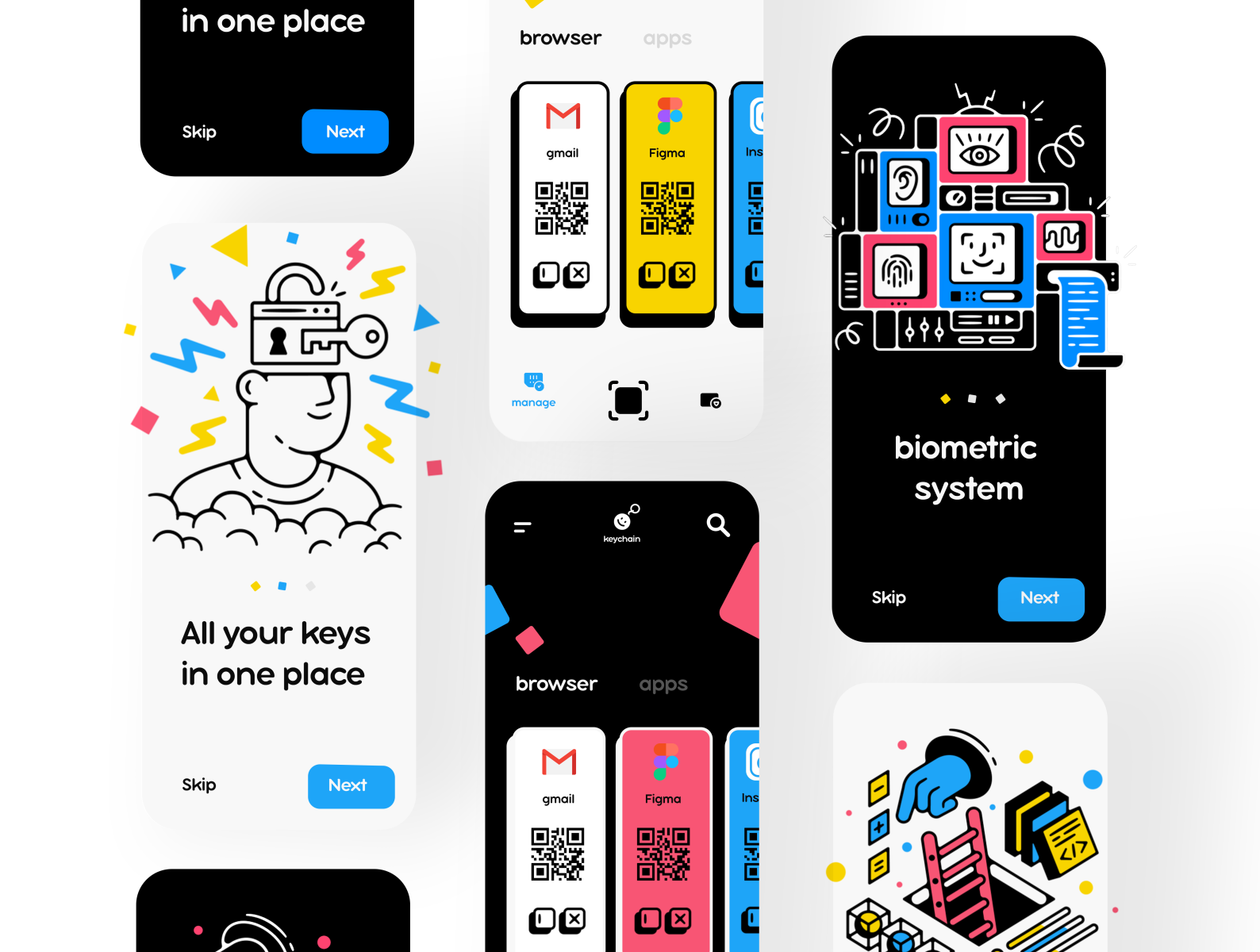 Keychain manager app concept by Giovanni Mingo® on Dribbble