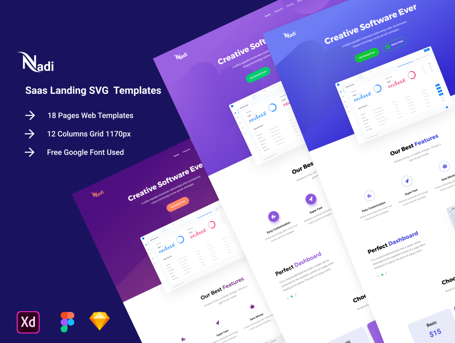 Saas Landing Page by Ahmed Sadik on Dribbble