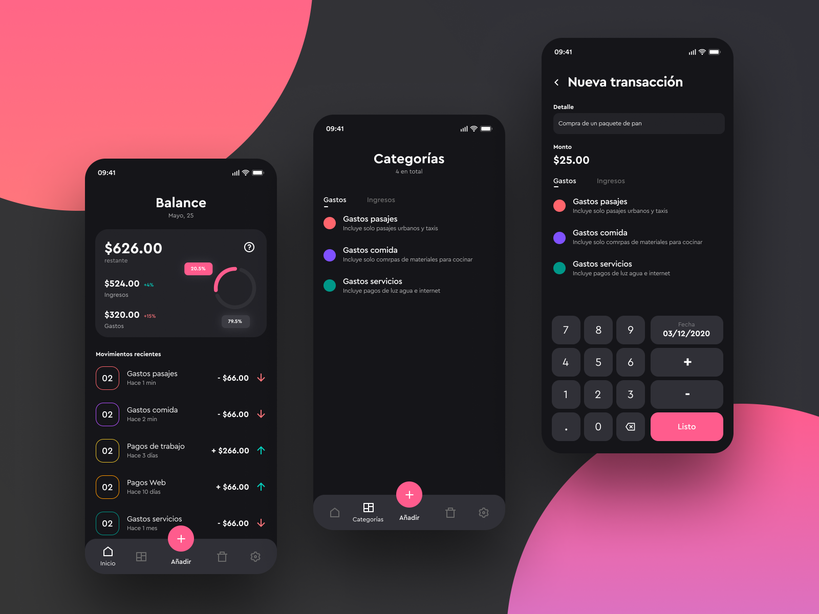 Balance app (Vault free) by Daniel Alcántara Avalos on Dribbble