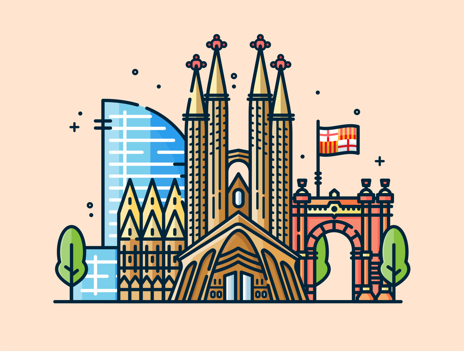 Barcelona by Dom Designs on Dribbble