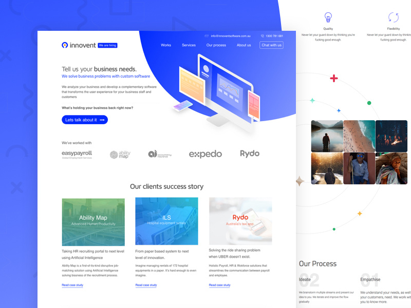 Innovent Software - Homepage Rebranding by Kijan Maharjan on Dribbble