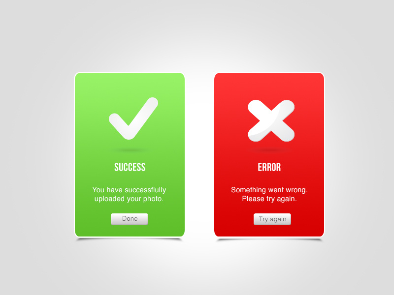 Daily UI #011 Flash Messages by Anna Zasheva on Dribbble