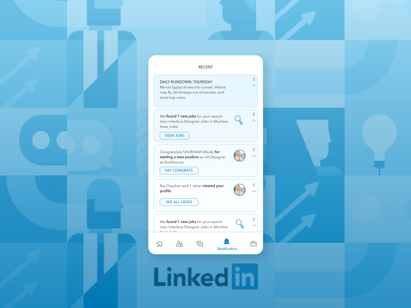 Daily UI Challenge- Activity Feed by Arushi Nayan on Dribbble