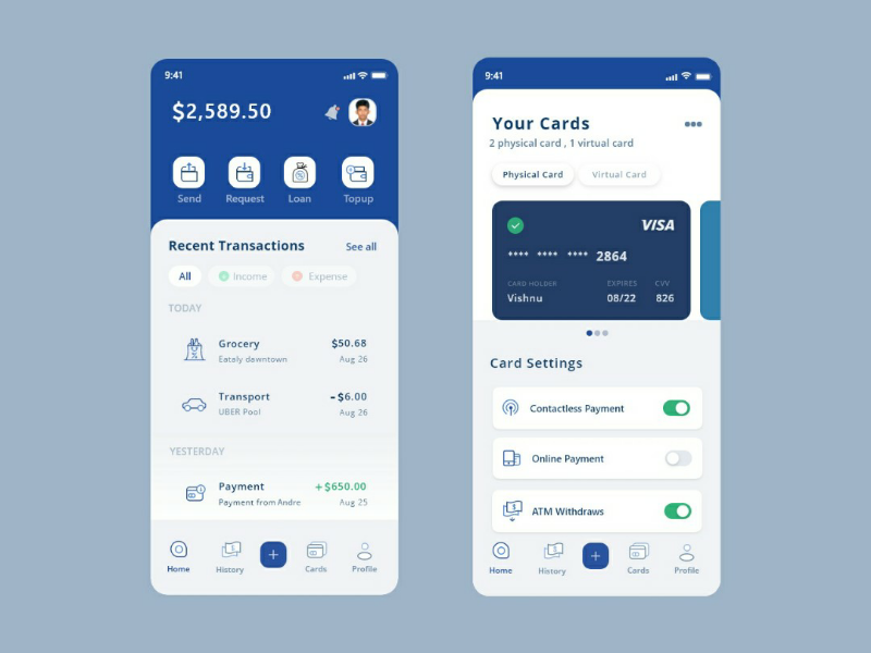 Bank Application by Vishnu on Dribbble
