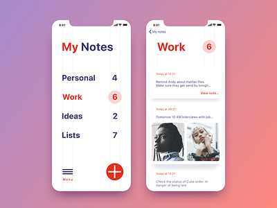 Note taking app by Janis Gulbis on Dribbble