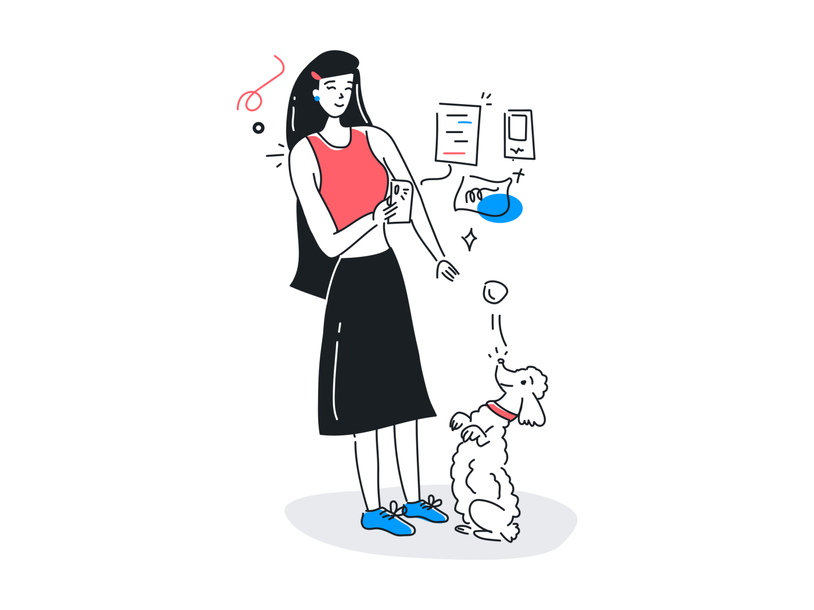 Dog Lover Illustration by Kath Vizcarra for Unrise on Dribbble