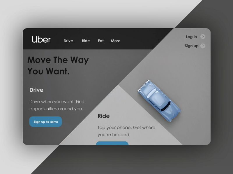 Uber Website Redesign by Xitij Thakkar on Dribbble