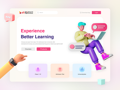 Online School Landing Page by Diponkar Das on Dribbble
