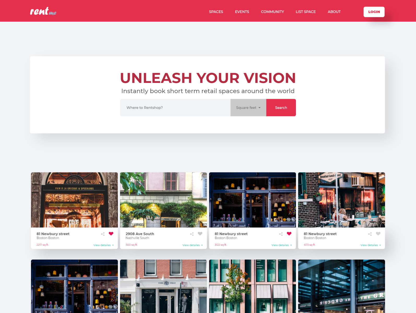 Rent Store Website by Mirela ZR on Dribbble
