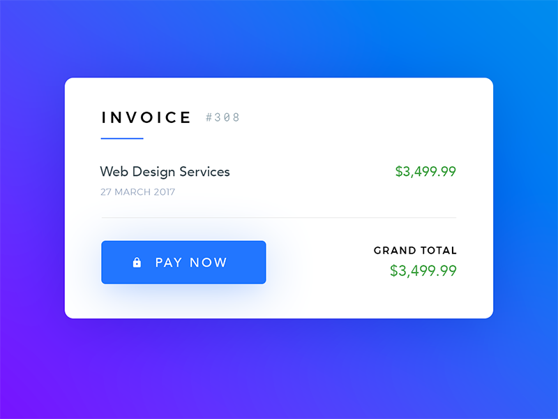 Invoice - Daily UI - #046 by _ on Dribbble