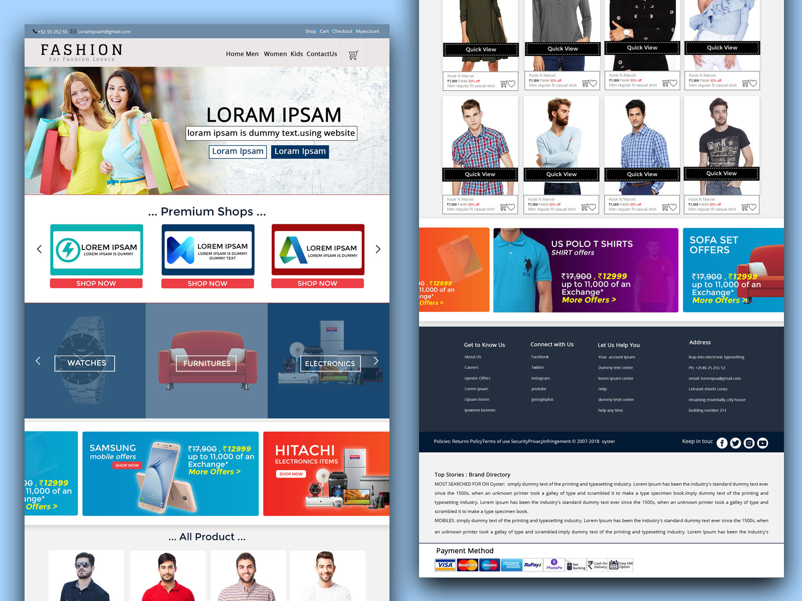 Fashion Store Web site by Tibin Antony on Dribbble