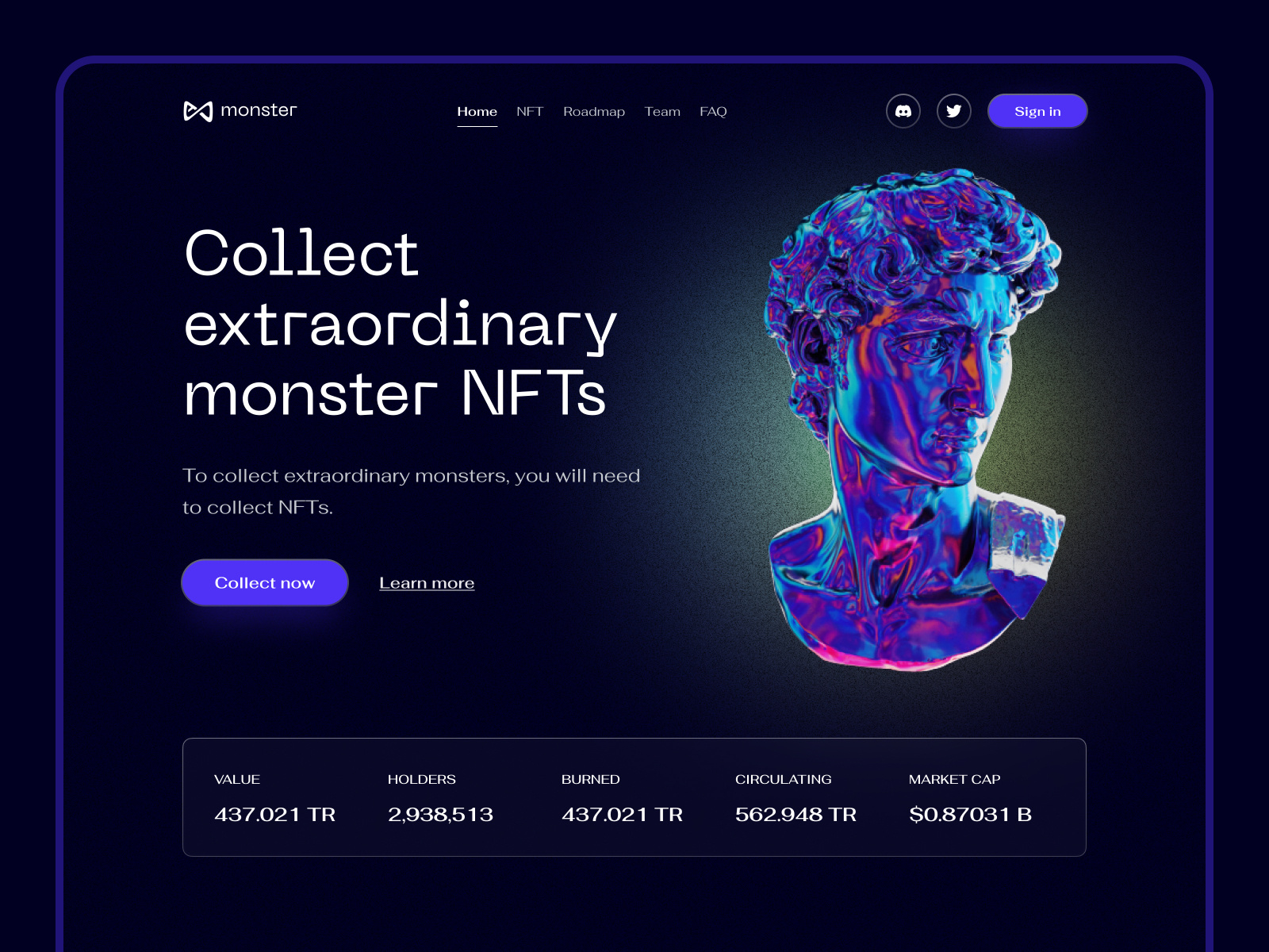 Monster - NFT Marketplace Website by Hasan Al Banna on Dribbble