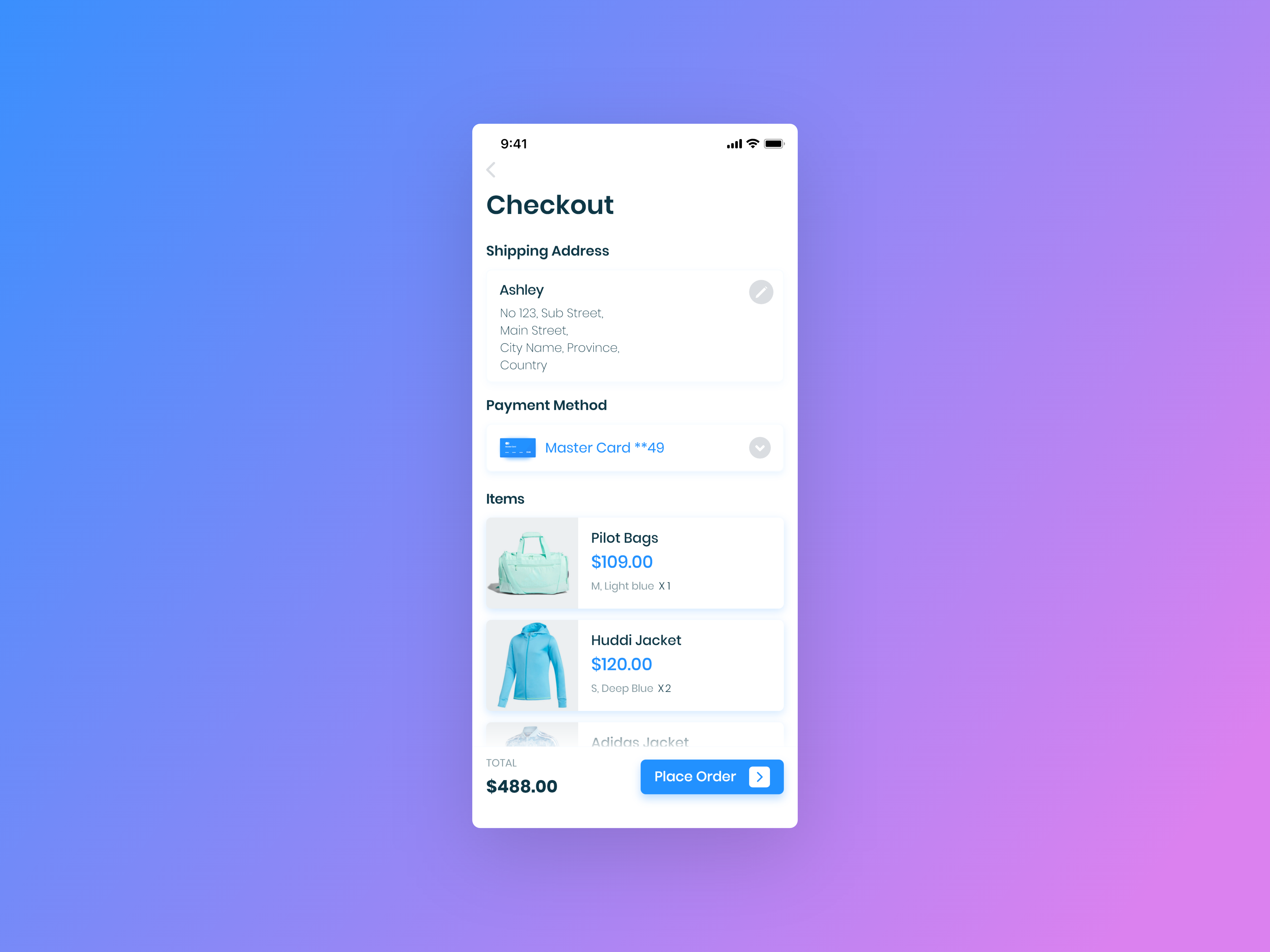 Dribbble - e_-_commerce_app__checkout_screen_.png by Hasan Al Banna