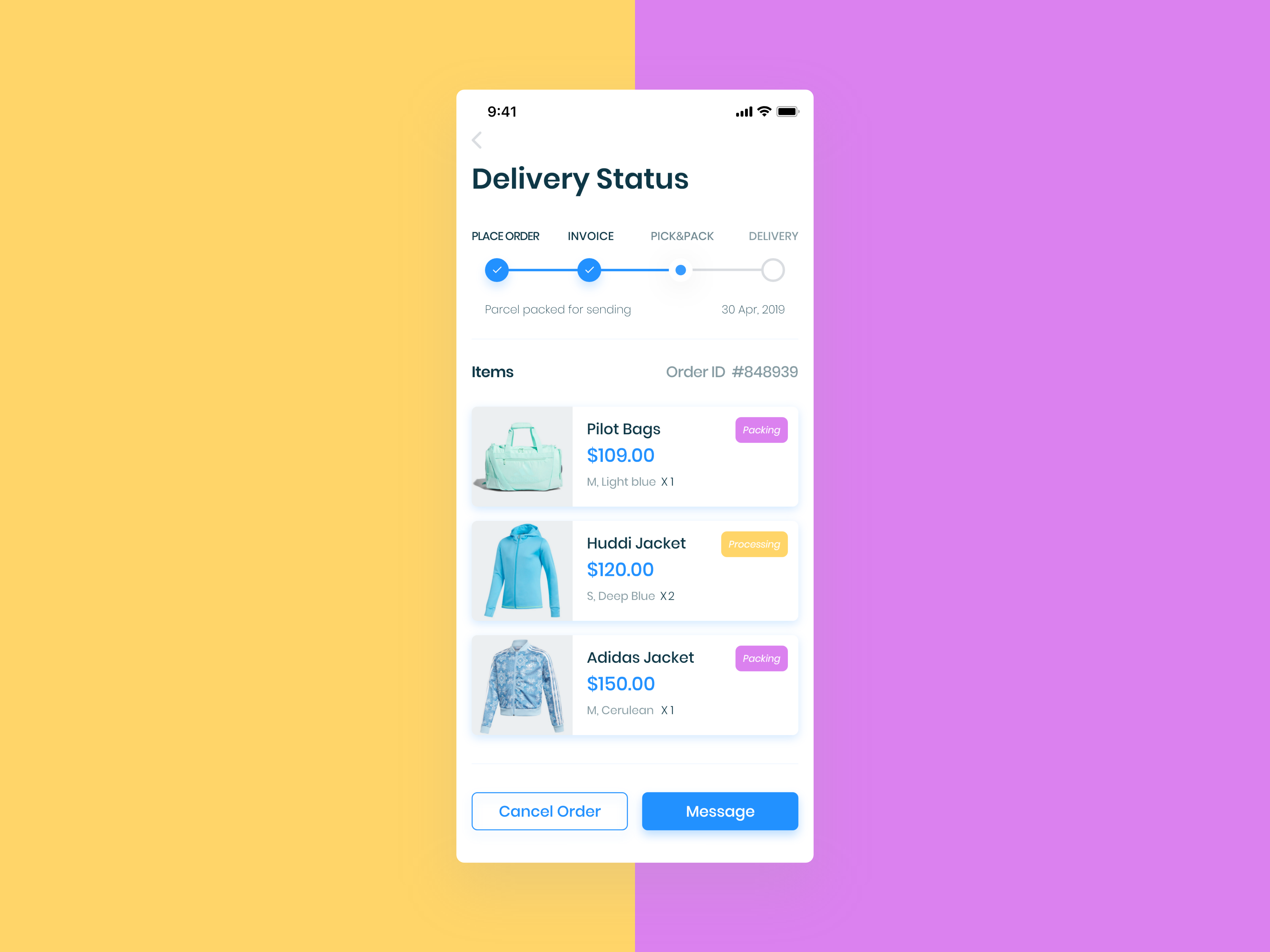E-Commerce App (Delivery Status screen) by Hasan Al Banna on Dribbble