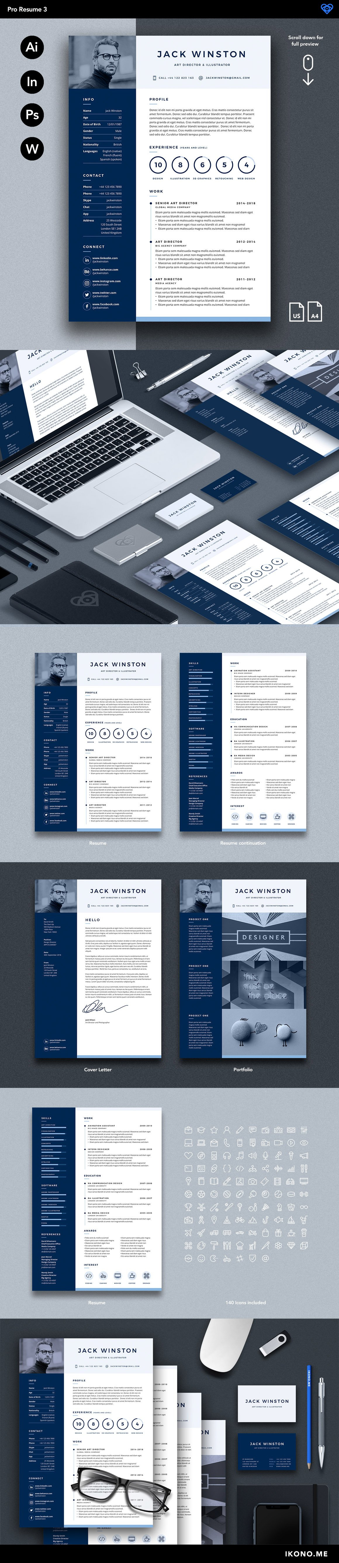 Dribbble - pro_03_preview_resume_bundle-.jpg by Resume Templates