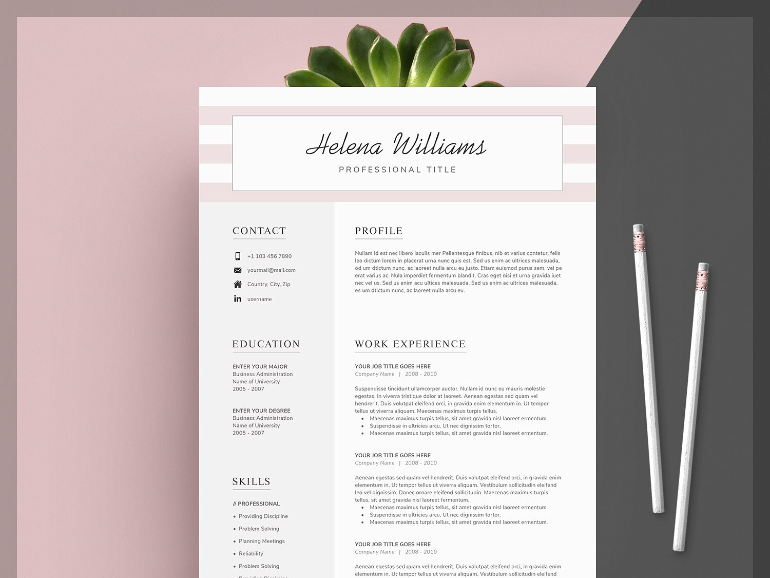 Curriculum Vitae Cover Letter Template