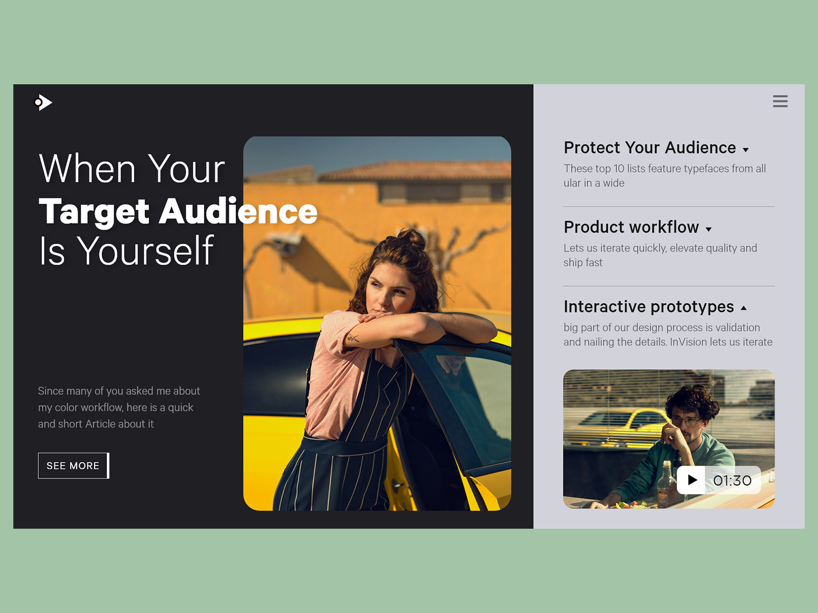 Hero Section Web Design Concept by Tahereh on Dribbble