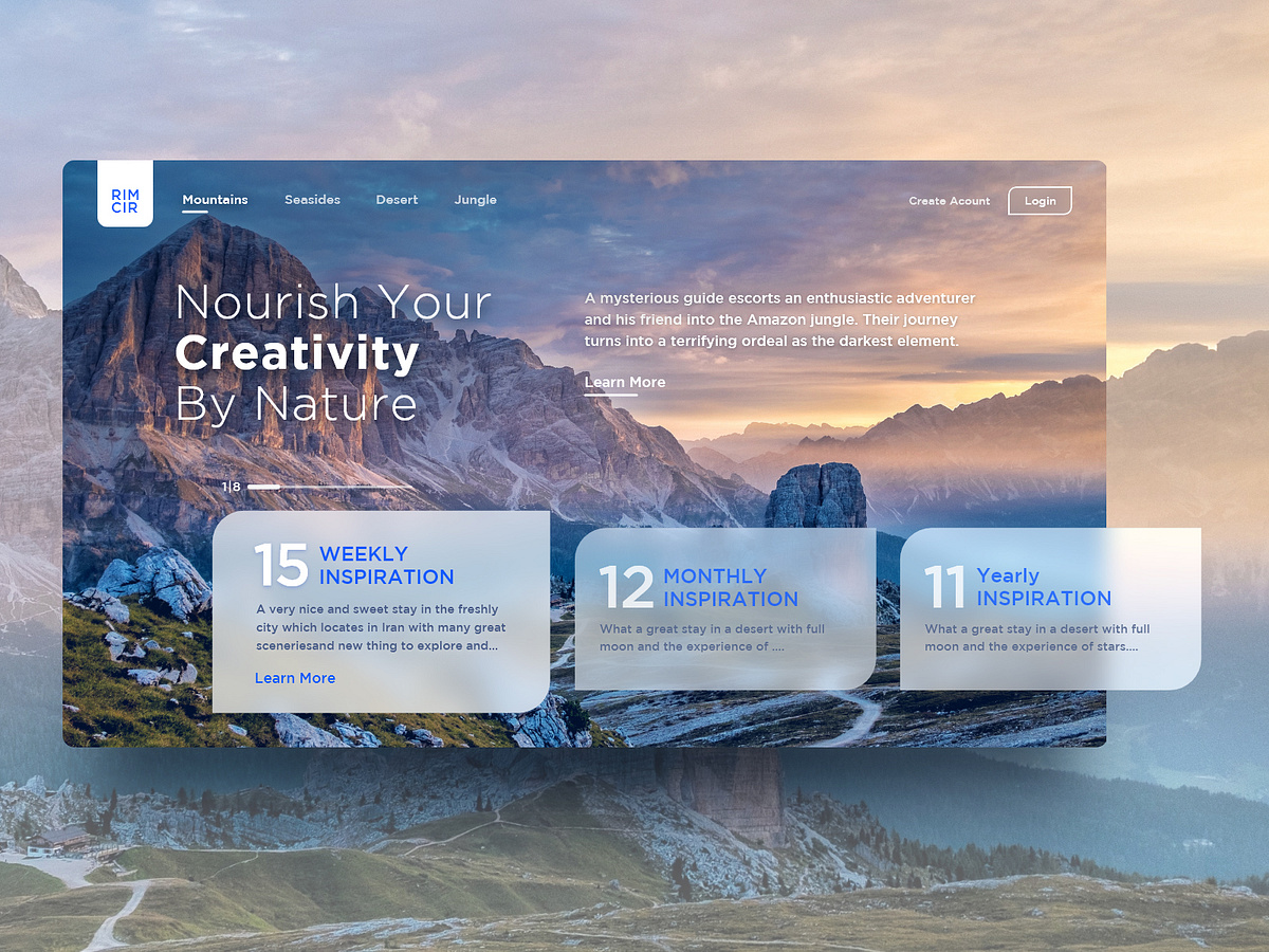Landing page concept by Tahereh on Dribbble