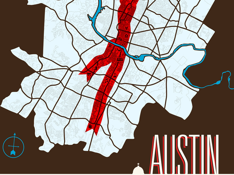 Austin Map by Michael Harman on Dribbble