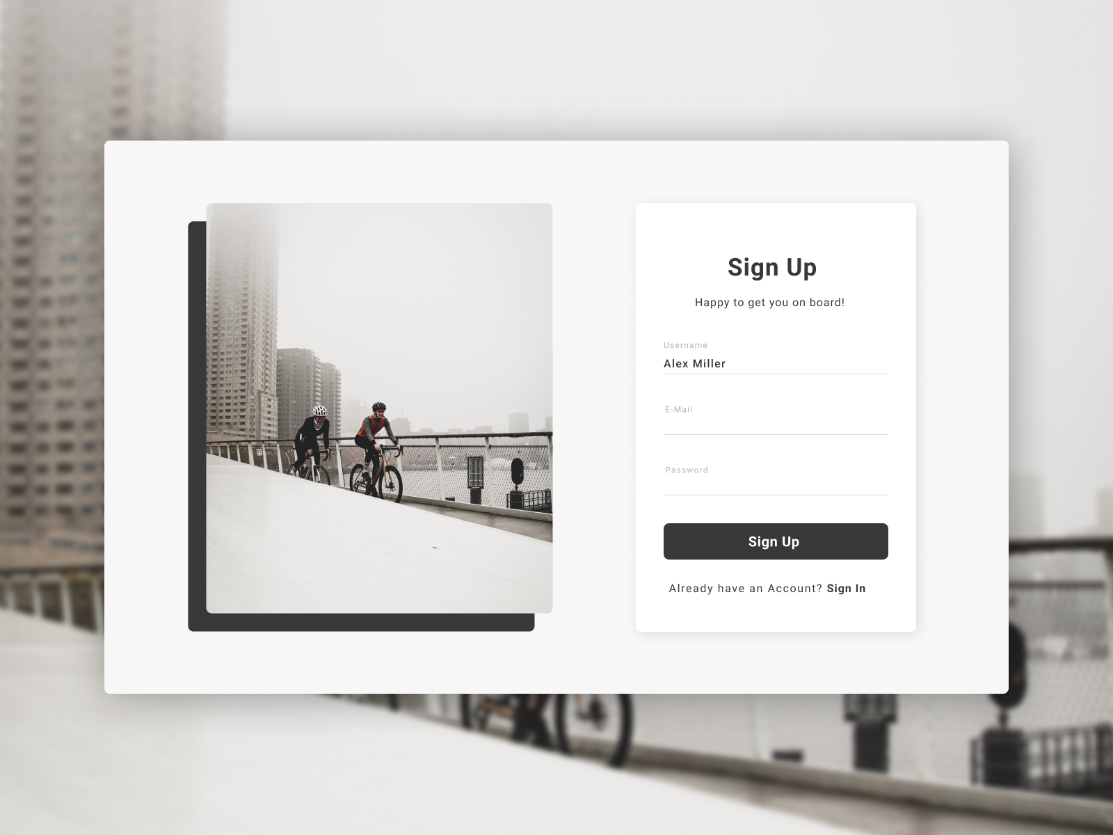 Sign Up / UI Challenge by Jula S. on Dribbble