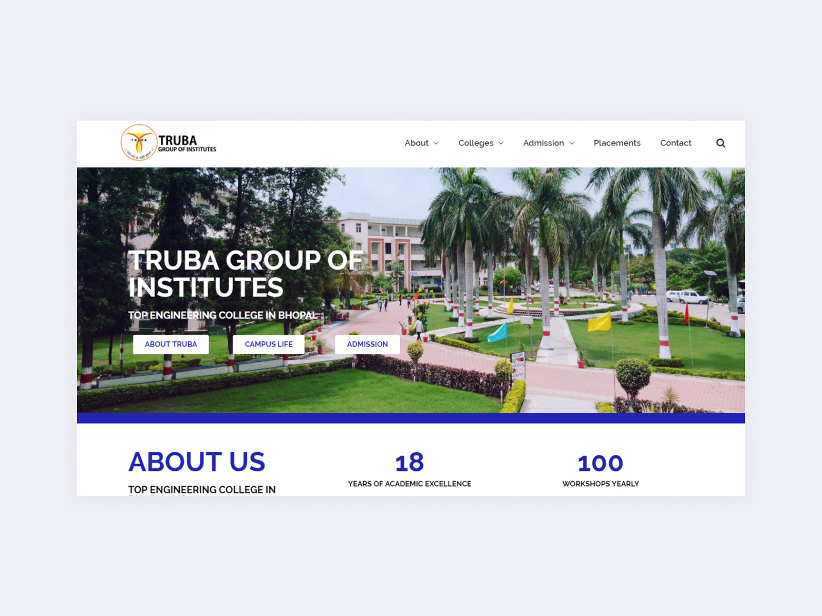 College Website Redesign - Truba Group Of Institutes by Adnan Farooqui ...