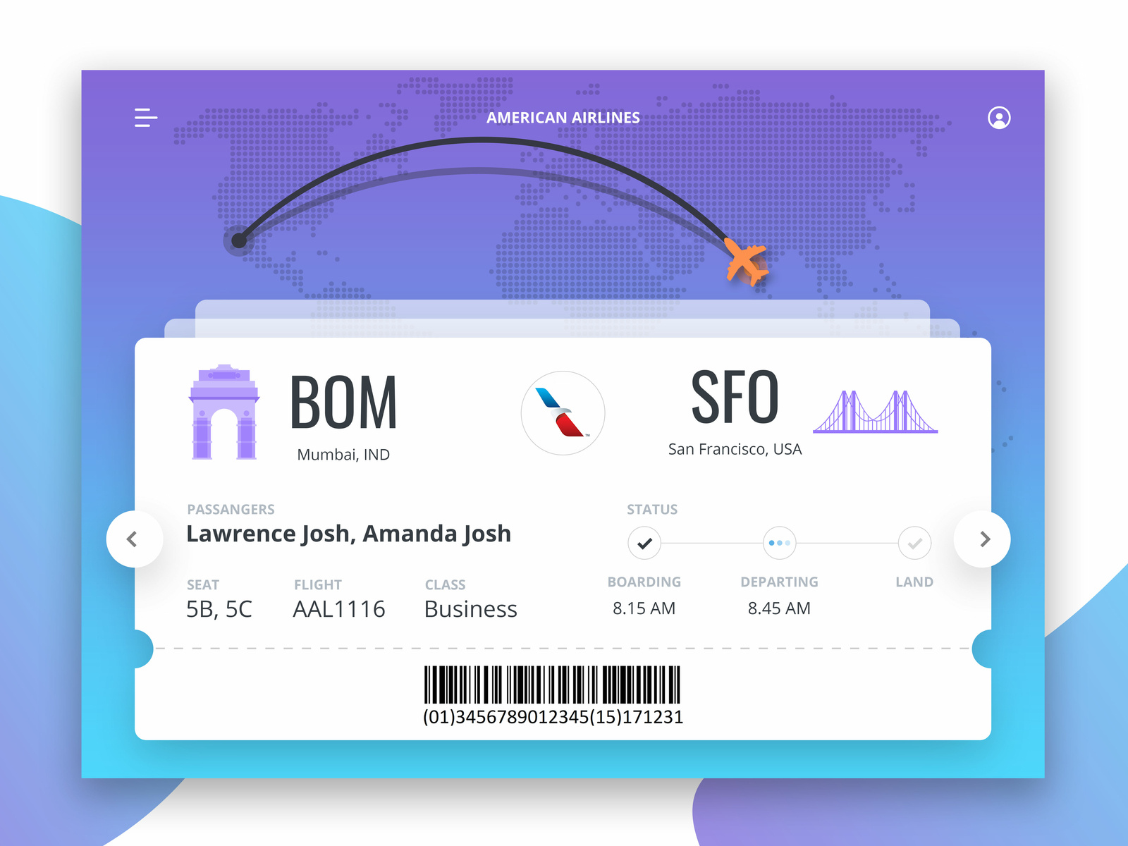 Flight Web UI by Harshil Acharya on Dribbble