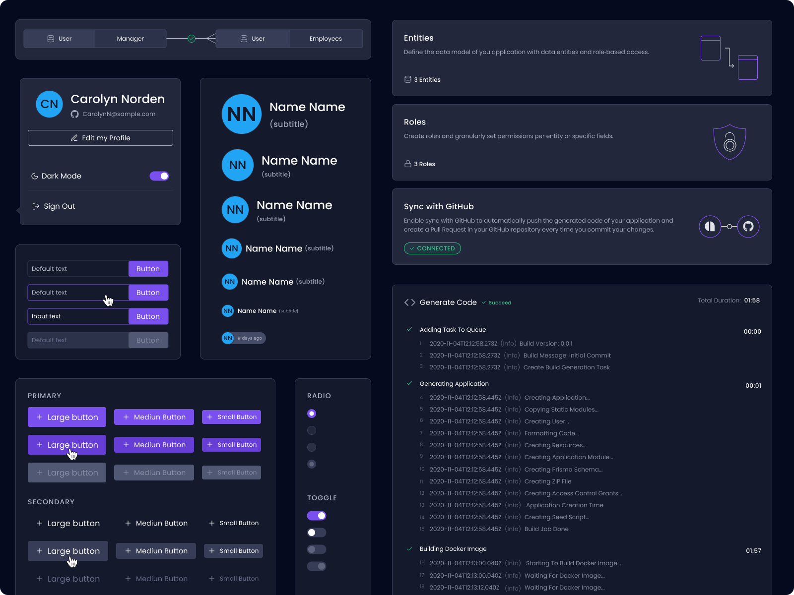Amplication UI Components by Lee Yaacov on Dribbble