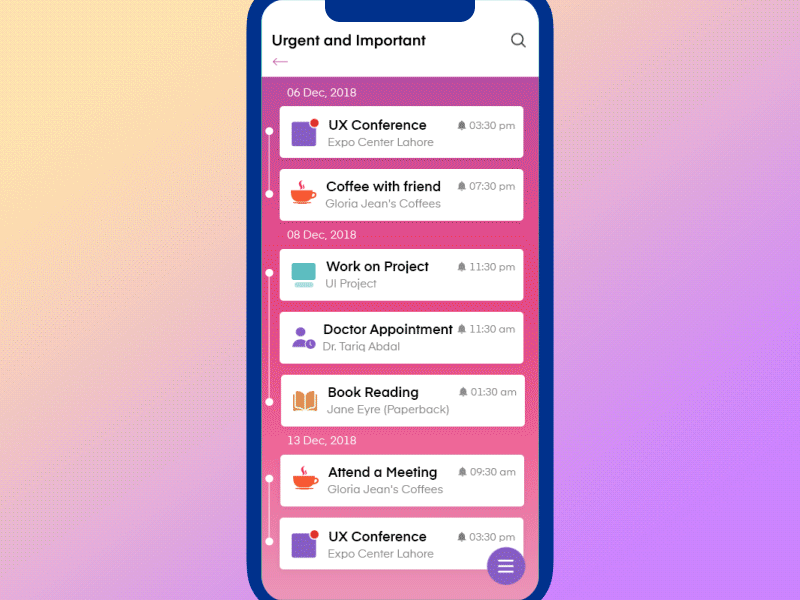 Calender App Interaction by Aamir Iqbal ™ on Dribbble